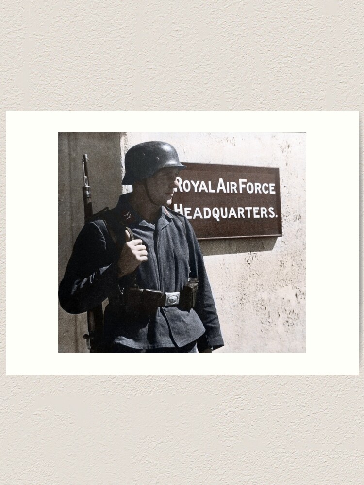"German corporal at the RAF HQ in occupied Guernsey, 1941. " Art Print ...