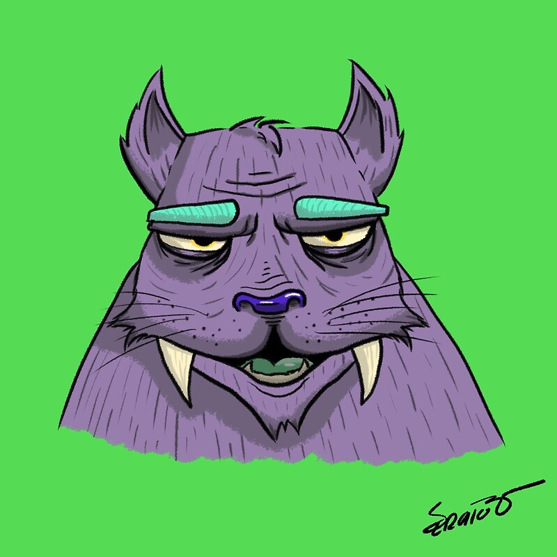 "Wolf Monster Cartoon" by murrish | Redbubble