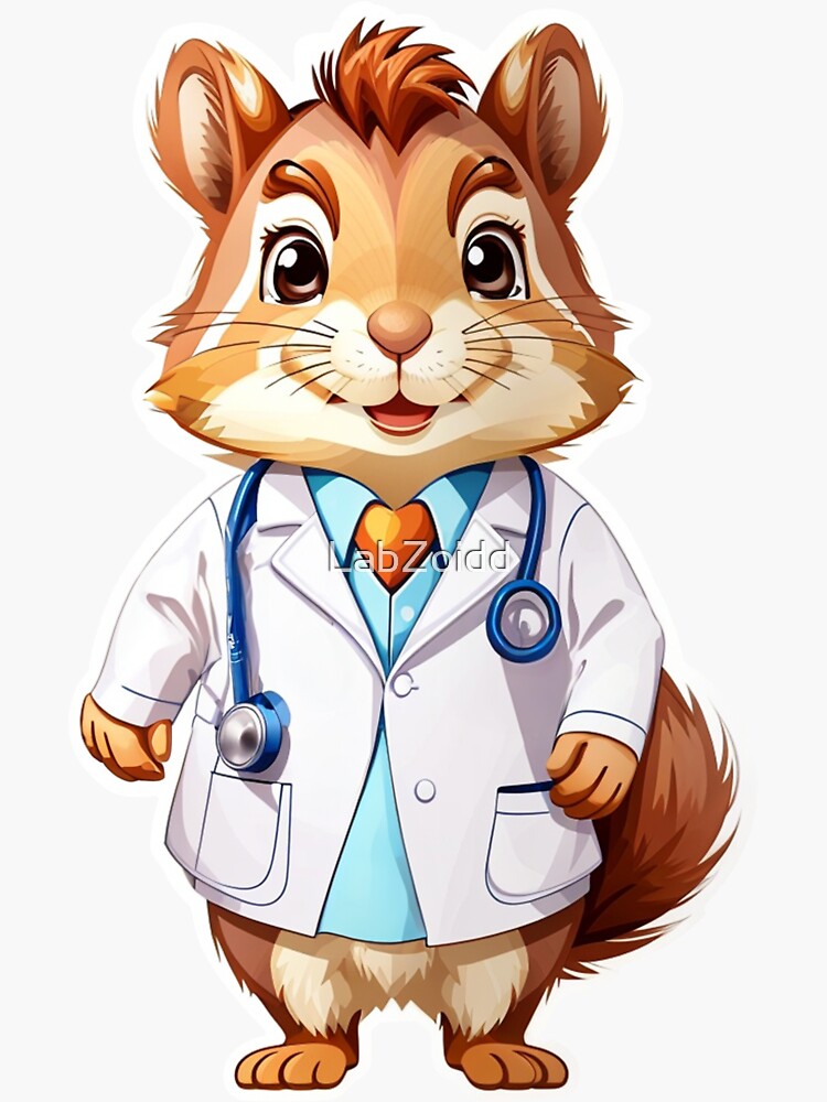 "Doctor Squirrel " Sticker for Sale by LabZoidd | Redbubble