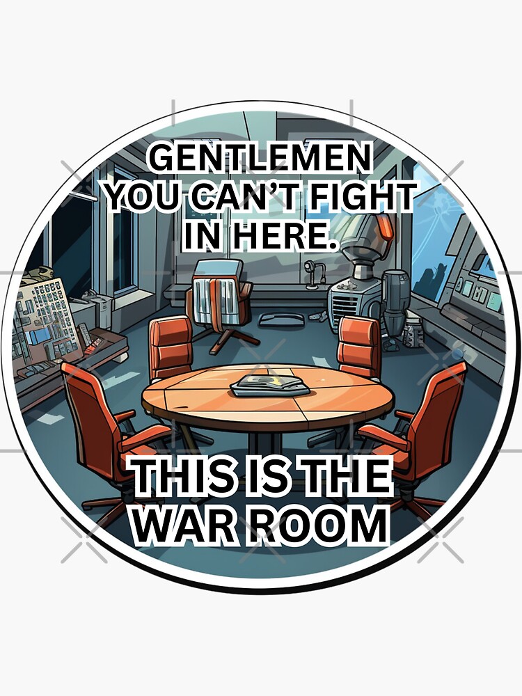 "This is the war room" Sticker for Sale by Riverside-Moon | Redbubble
