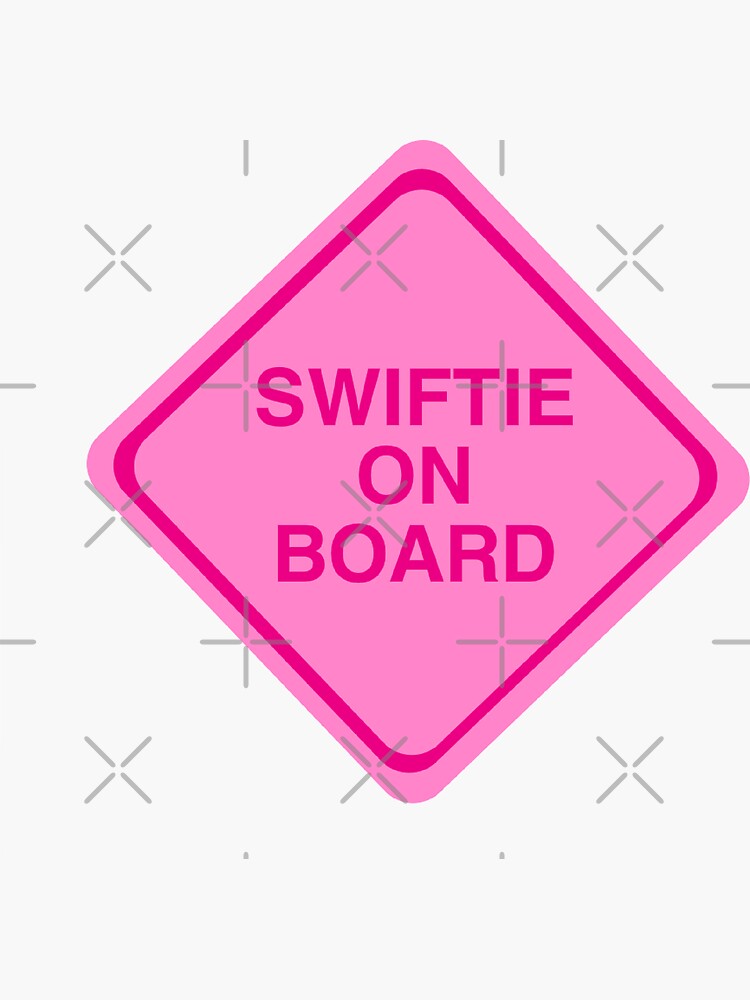 "swiftie on board" Sticker for Sale by cyberseven | Redbubble
