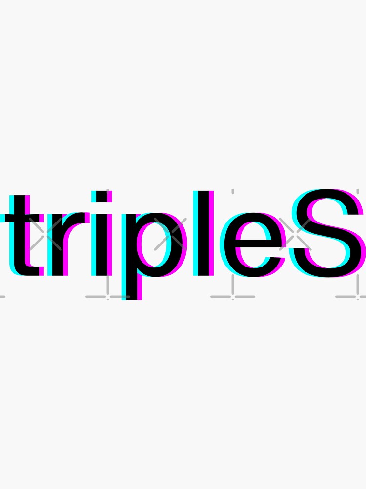 "TripleS Kpop Girl Group glitch static logo" Sticker for Sale by ...