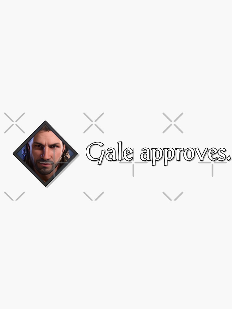 "Gale Approves" Sticker for Sale by BadLuckByDesign | Redbubble