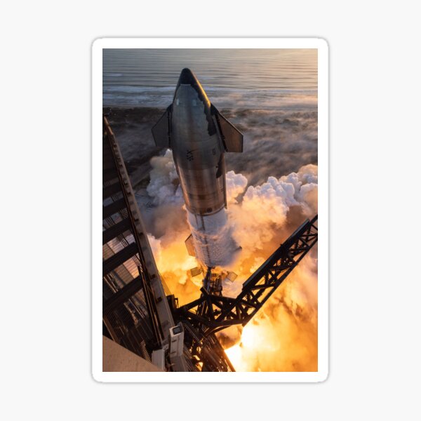 "SpaceX Starship Launch" Sticker for Sale by Star-Citizen | Redbubble