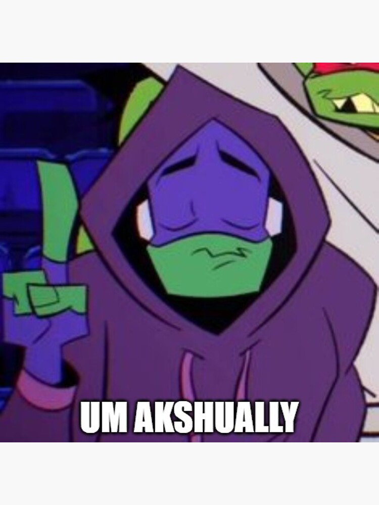 "um akshually" Sticker for Sale by rj1776 | Redbubble