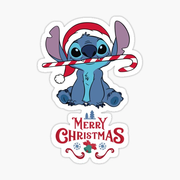 "merry christmas stitch funny tee" Sticker for Sale by quickkaart ...