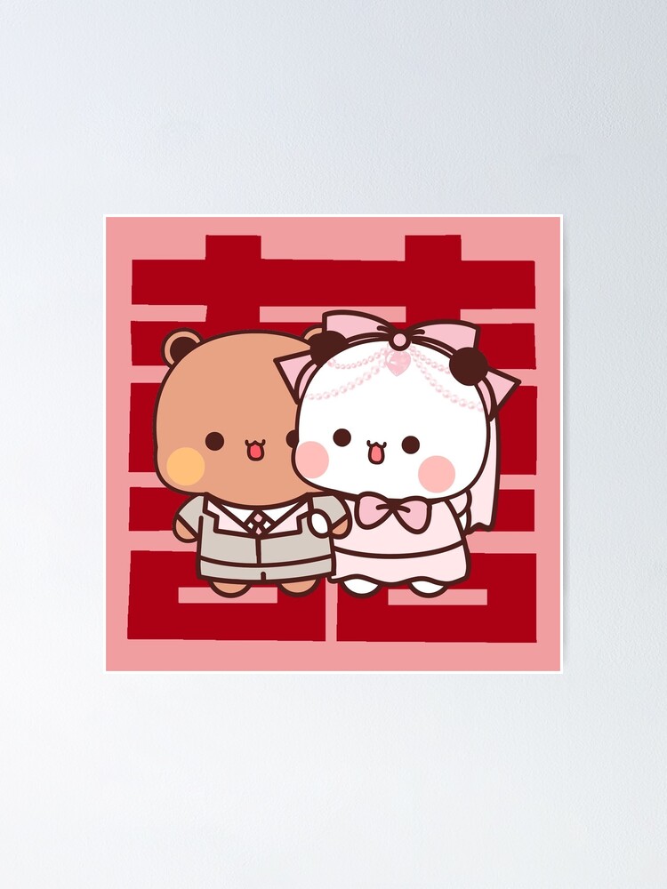 "Bubu and Dudu Wedding 结婚囍贴 | Bear Couple | Panda Yier | Bubu Brownie ...