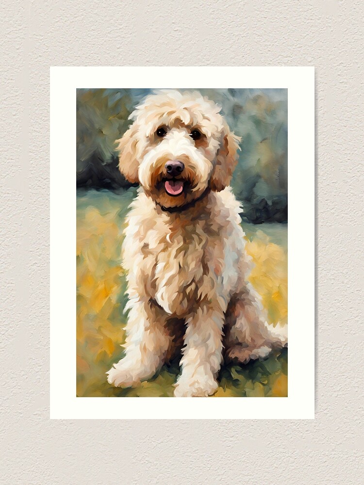 "Blonde Labradoodle Doodle Dog" Art Print for Sale by Moira Savage ...