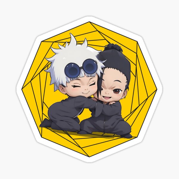 "Adorable Gojo and Geto" Sticker for Sale by WilcoxPhotoArt | Redbubble