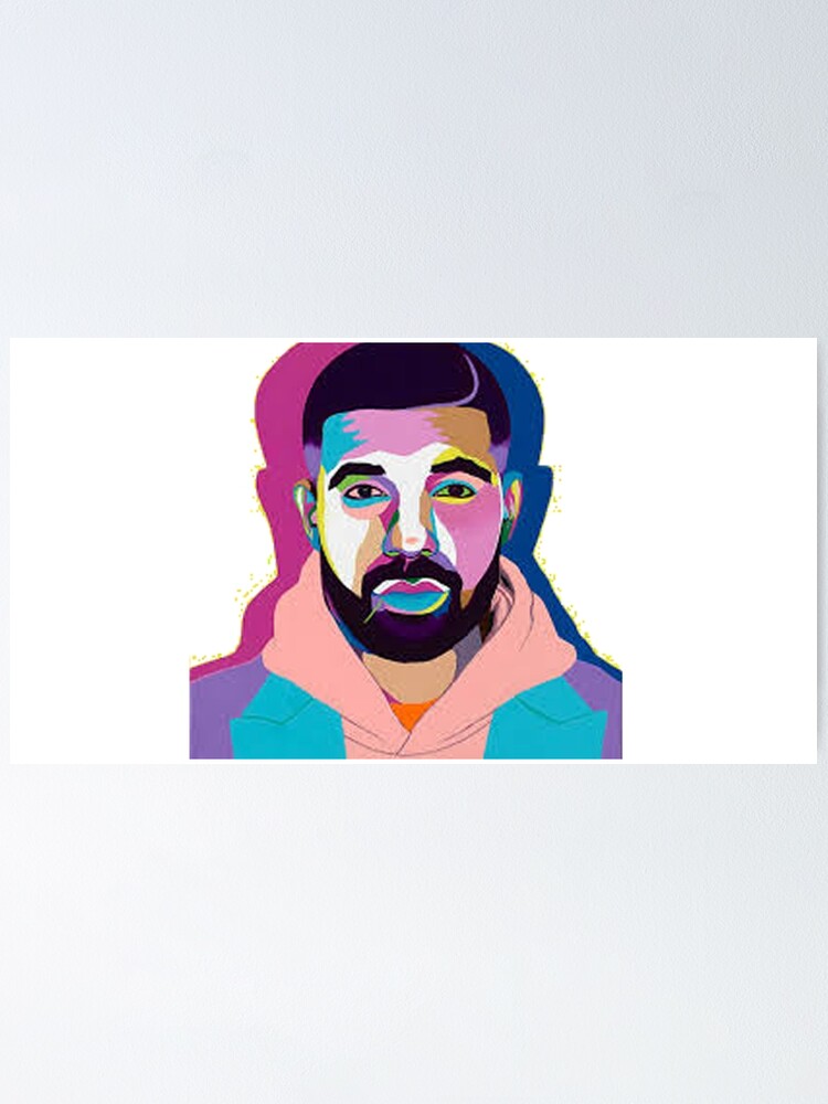 "Drake Art Design Cool Effect Unique Rapper Style" Poster by Desire ...