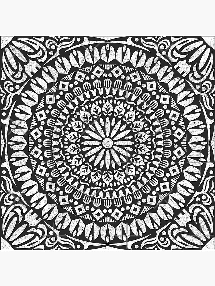 "Chalk Mandala mandala13b" Sticker for Sale by DuckyRubin | Redbubble