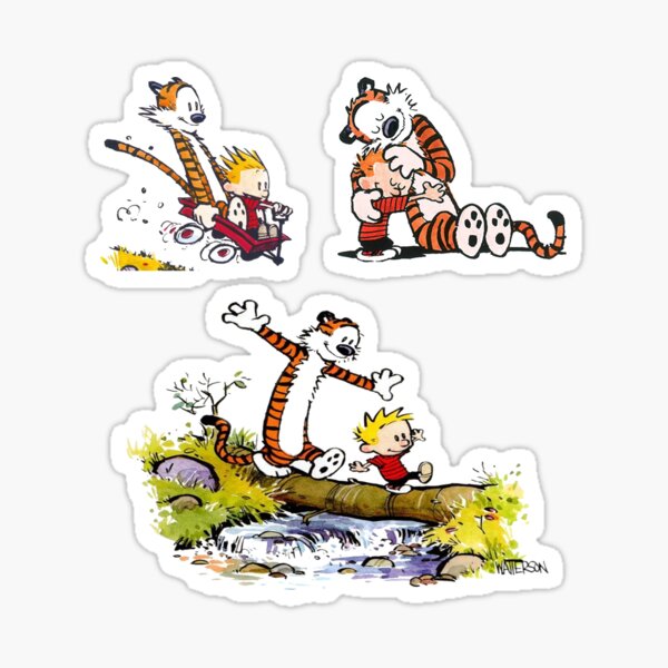 " calvin and hobbes - calvin and hobbs" Sticker for Sale by Anubhav ...