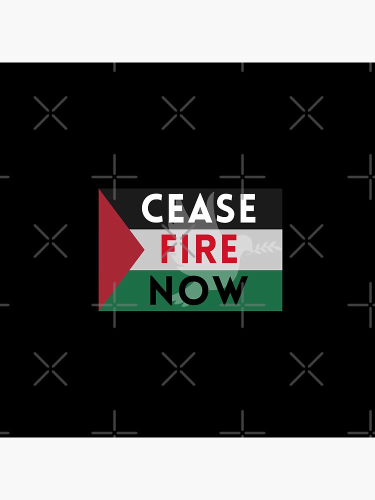 Ceasefire Now Pin Button, Free Palestine Pin Button sold by Liz Claman ...