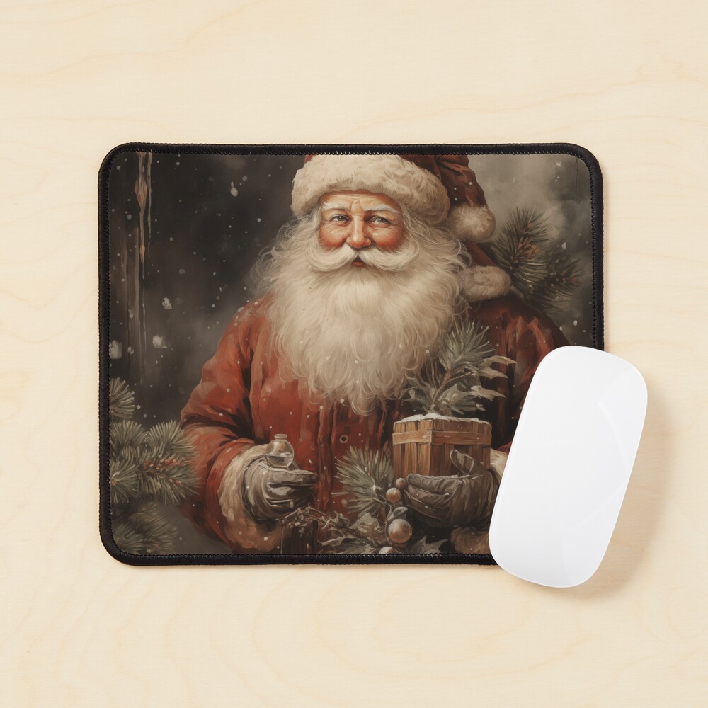 "Printable Santa Claus Christmas Wall Art, Vintage Winter Print" Poster ...