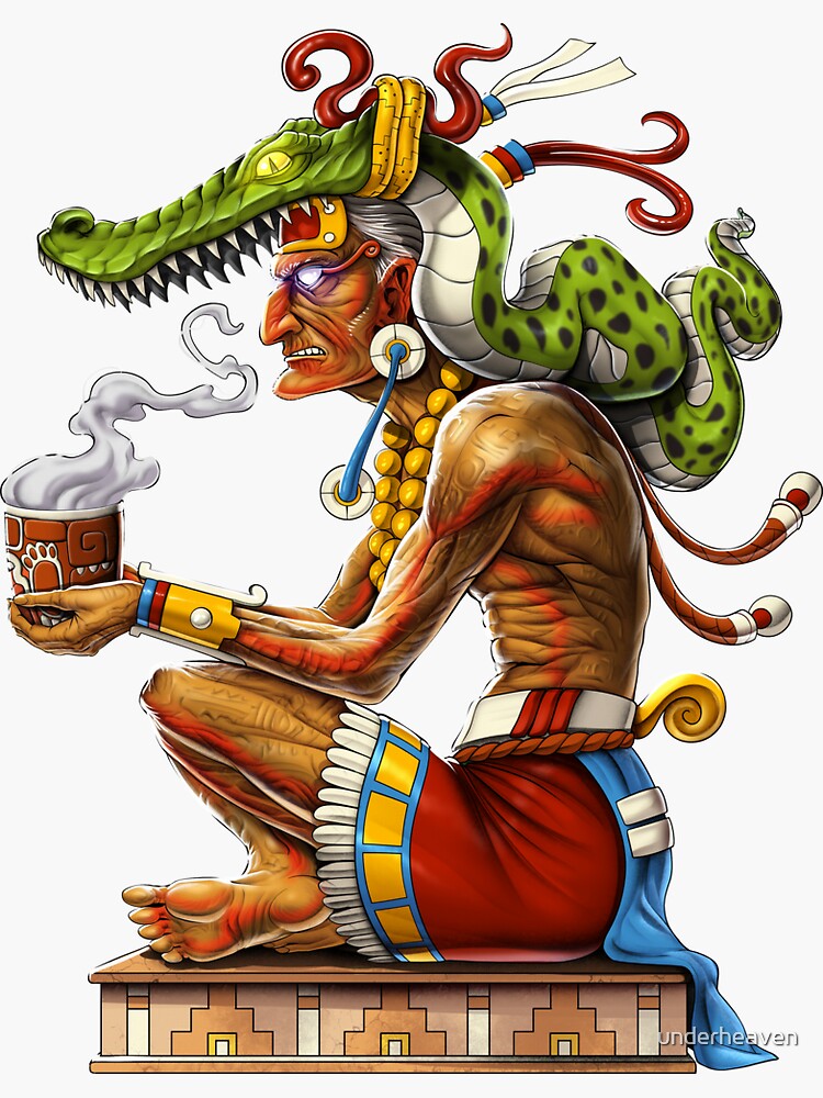 "Mayan God Itzamna" Sticker for Sale by Nikolay Todorov | Redbubble