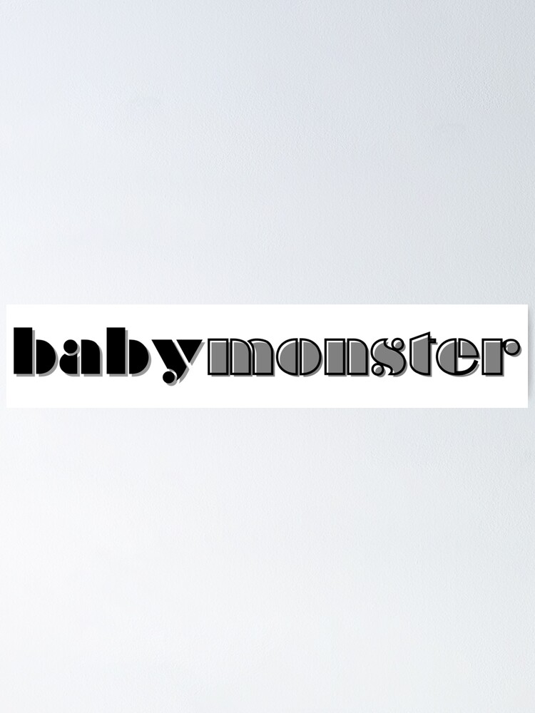 "Babymonster YG Kpop girl group monochrome logo" Poster for Sale by ...