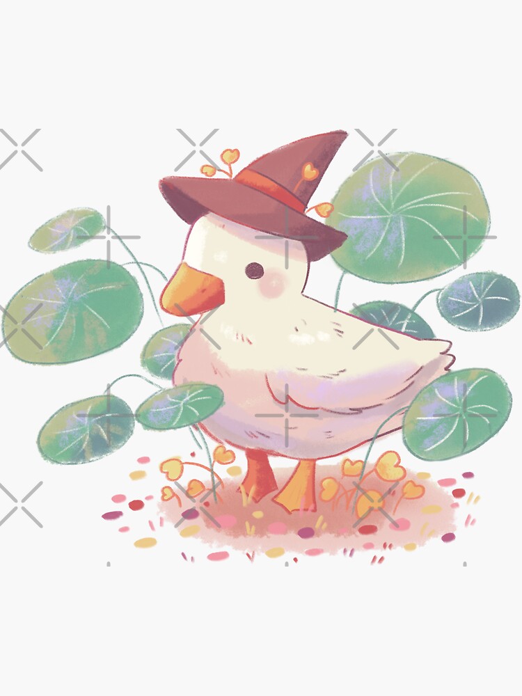 "Cute witch duck " Sticker for Sale by Artofmayara | Redbubble