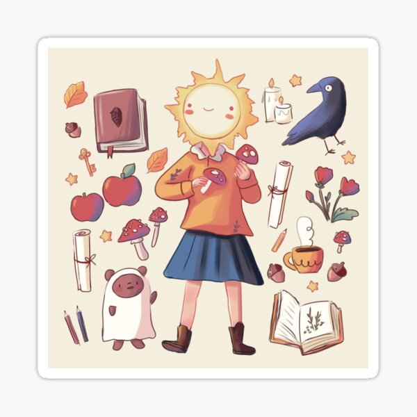 "Cute sun character illustration " Sticker for Sale by Artofmayara ...