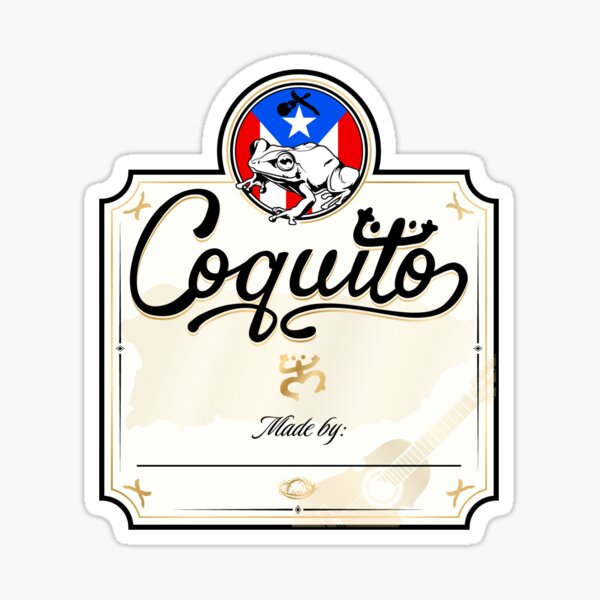 "Coquito Label" Sticker for Sale by KoalaCoffee | Redbubble
