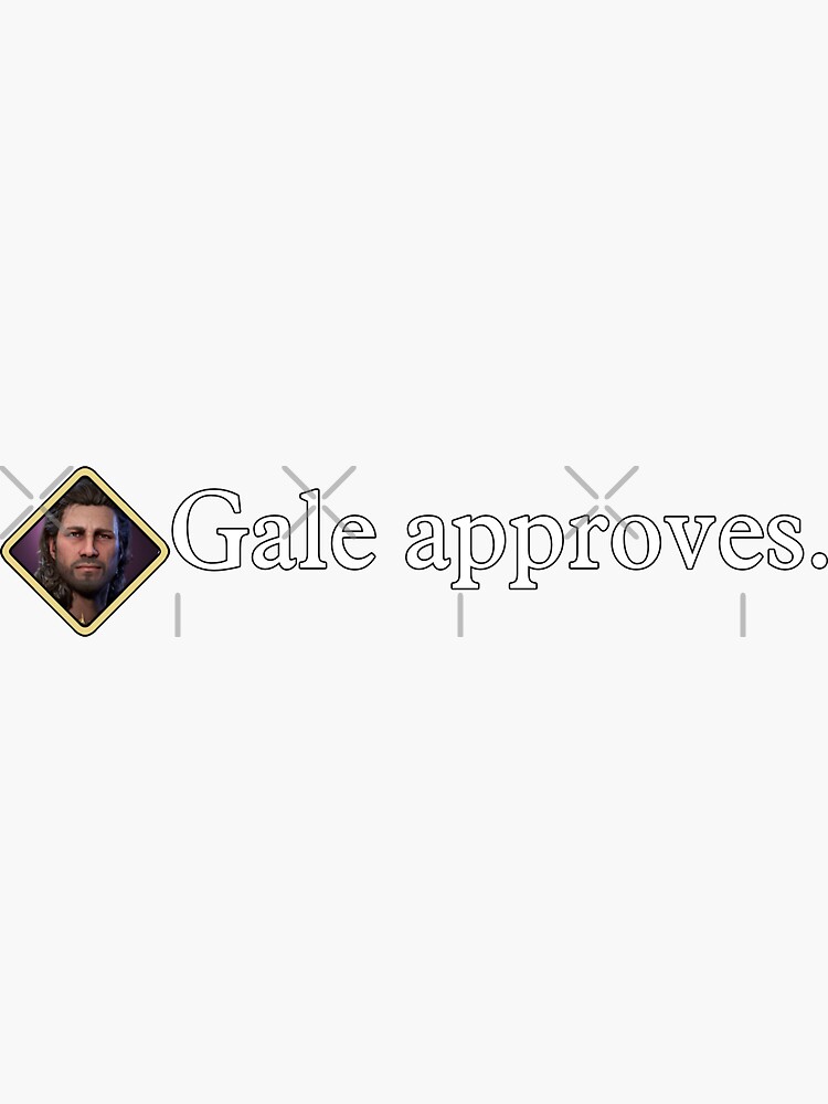 "Gale approves ~ Baldur's Gate 3 " Sticker for Sale by Ruxandas | Redbubble