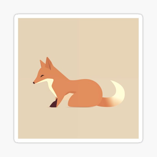 "Fox" Sticker for Sale by Print-Patterns | Redbubble