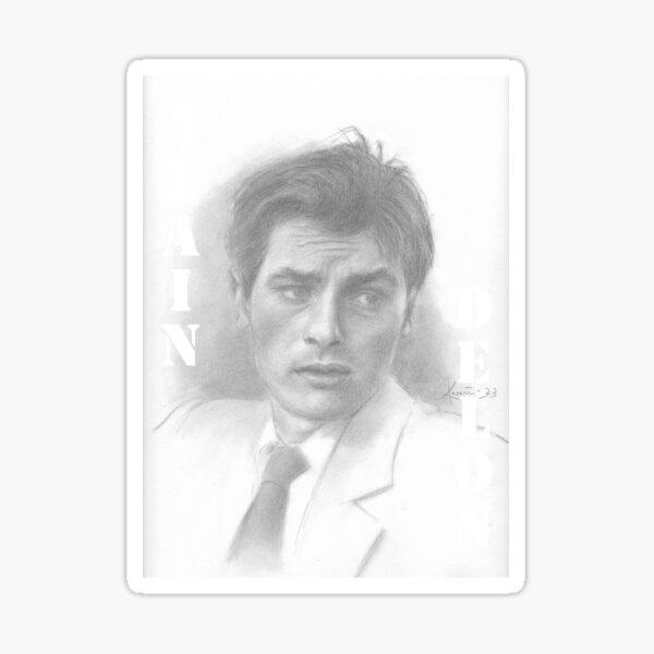 "Alain Delon" Sticker for Sale by jkarenart | Redbubble