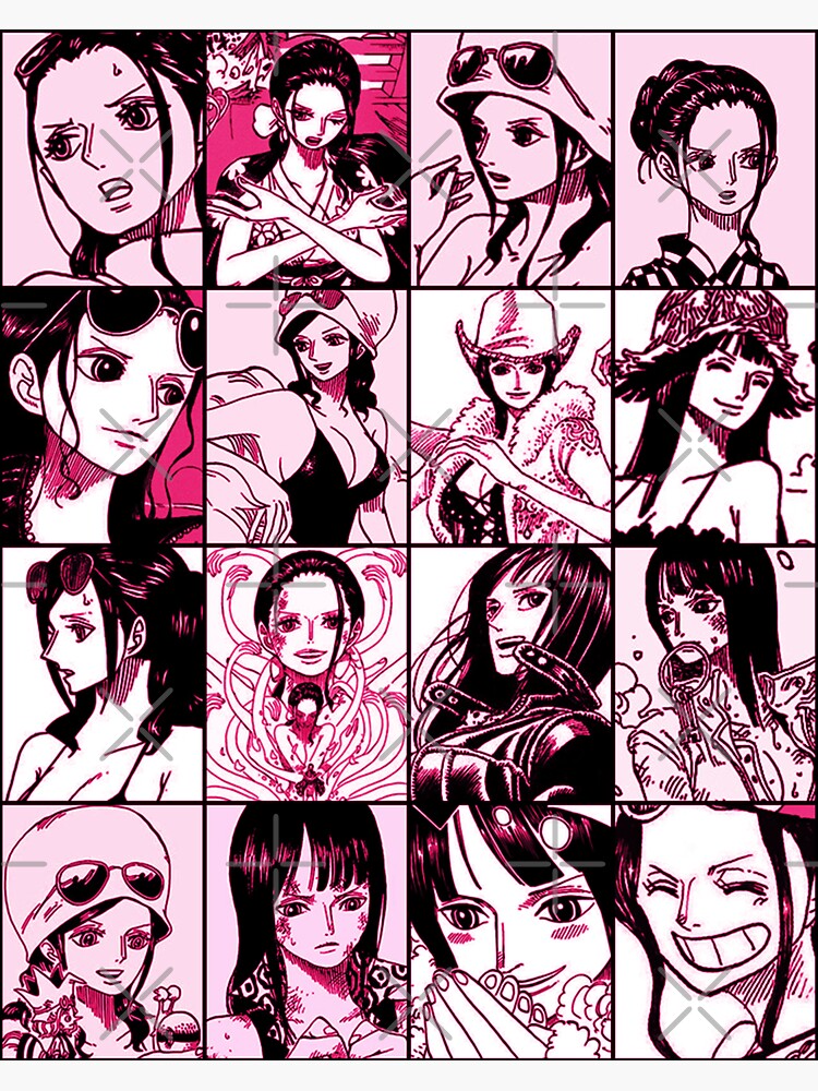"Nico Robin - One Piece Manga Panel collage" Sticker for Sale by ...
