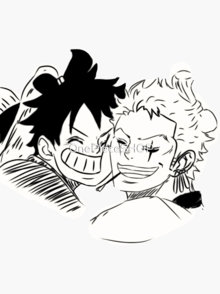 Luffy And Zoro Sticker By Onepieceshop Redbubble