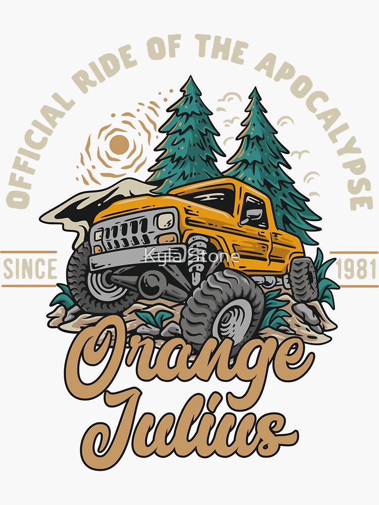 "Edge of Collapse series Merch Orange Julius" Sticker for Sale by ...