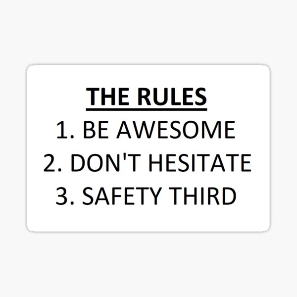 "THE RULES" Sticker by skylarborsman | Redbubble
