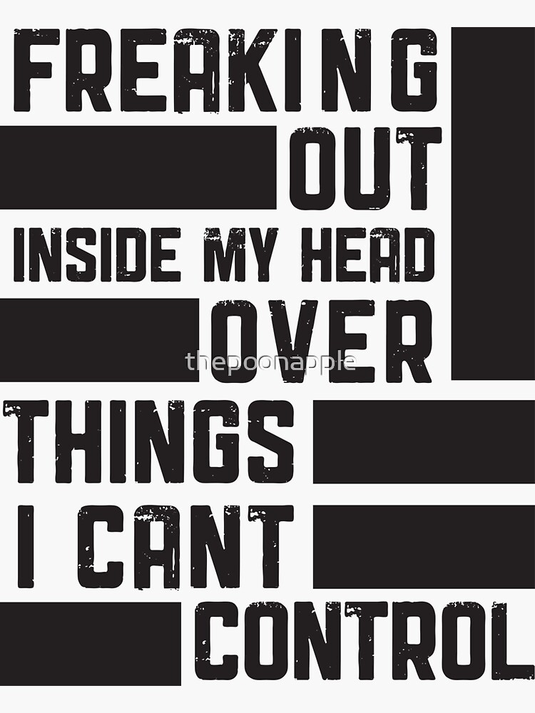 "Freaking out" Sticker for Sale by thepoonapple | Redbubble