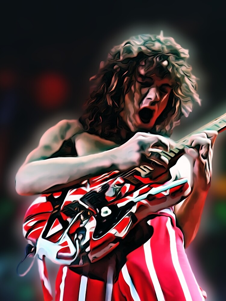 "Eddie Van Halen EVH Guitar Solo Artwork" Graphic T-Shirt for Sale by ...
