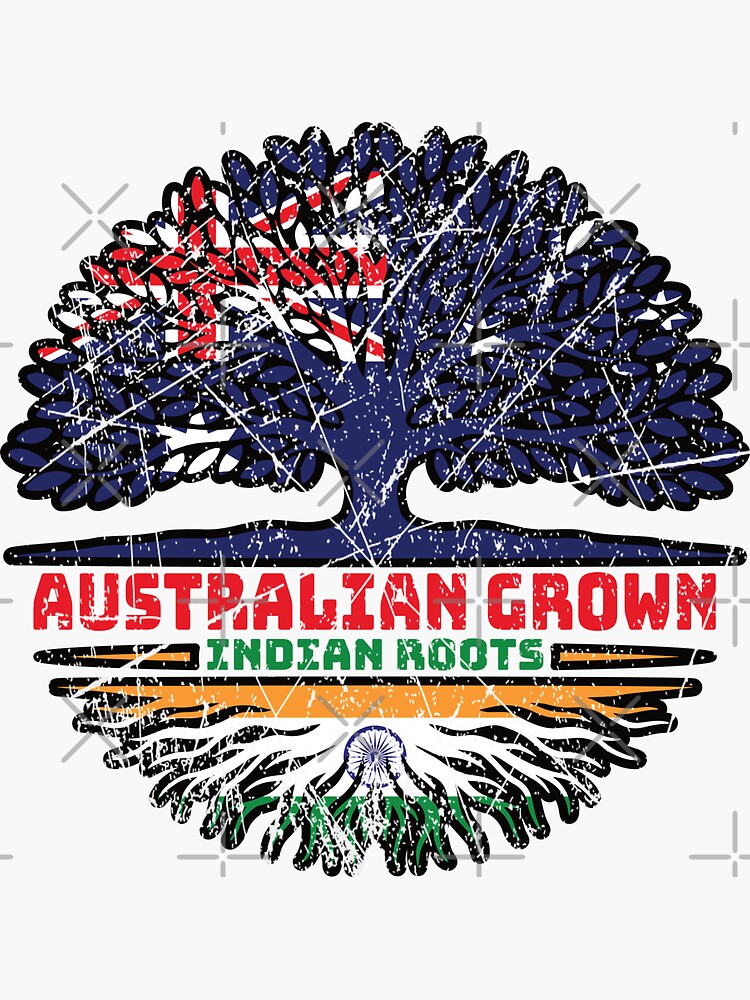 "Indian India Australian Australia Tree Roots Flag" Sticker for Sale by ...