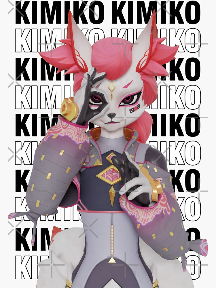 ": Kimiko Five-Tails Typography" Sticker for Sale by ThirstyThirst ...