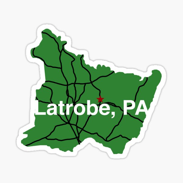 "Latrobe | Westmoreland County Outline" Sticker for Sale by dumpingcore ...