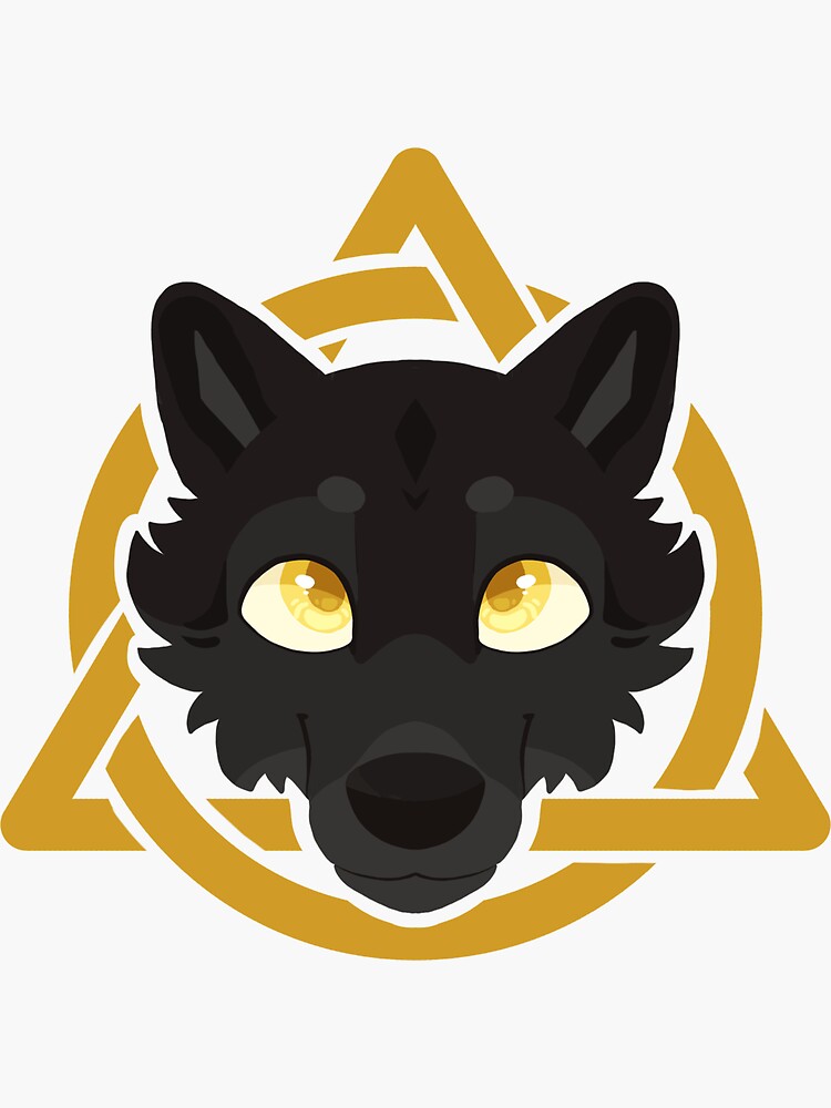 Black Wolf Therian Symbol Sticker For Sale By Fl0ating Bubbles