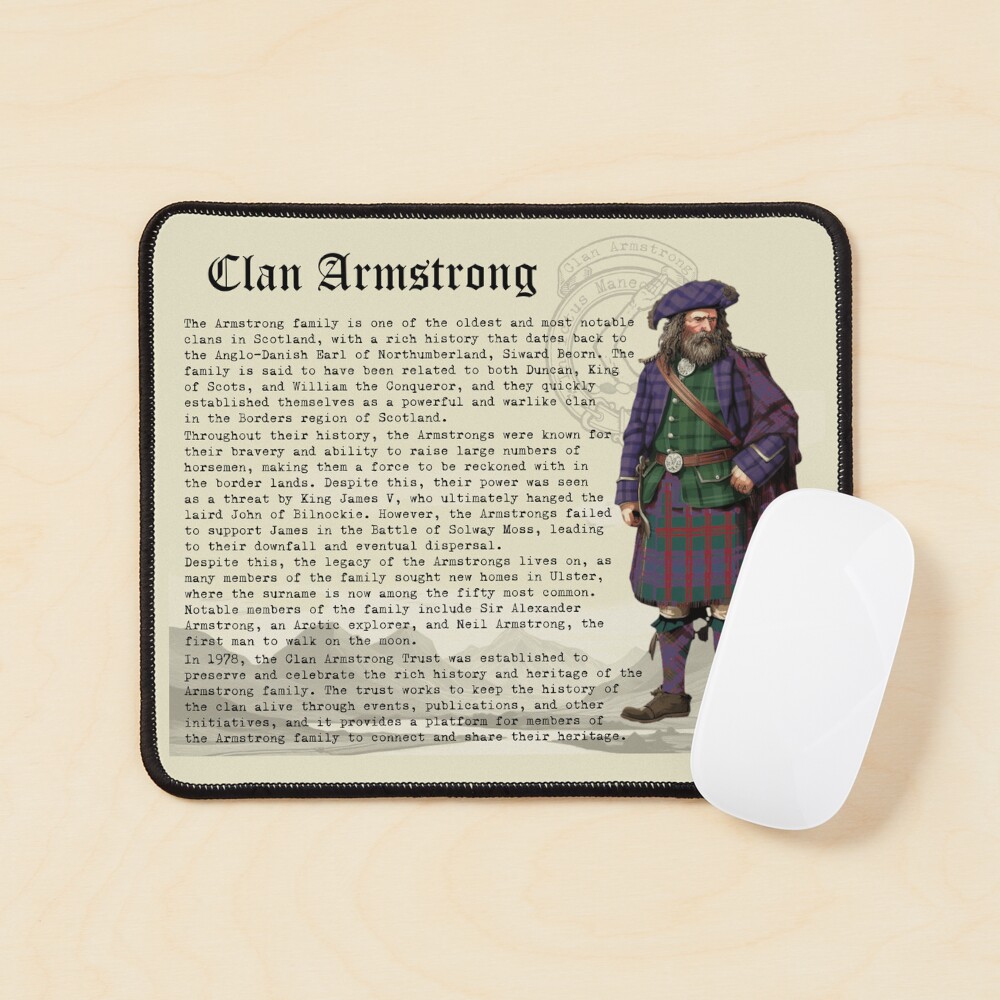 "Clan Armstrong Scottish History " Sticker for Sale by BagTown Clans ...