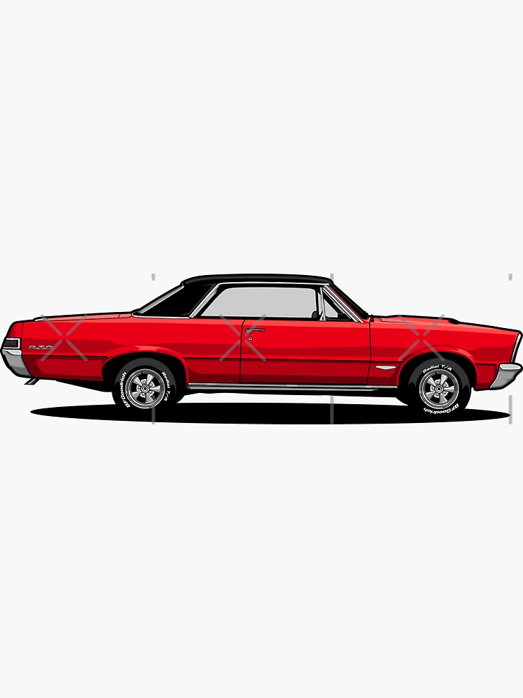 "Classic 1965 Pontiac GTO" Sticker for Sale by vektoranda | Redbubble