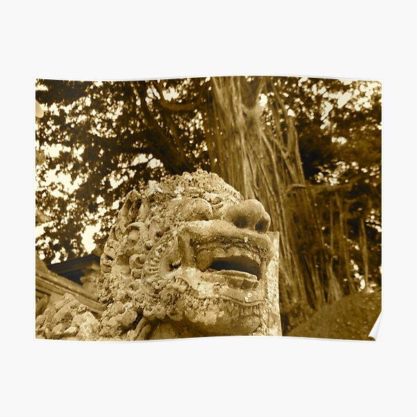 "Bali statue in orange - side profile" Poster by exploramum | Redbubble