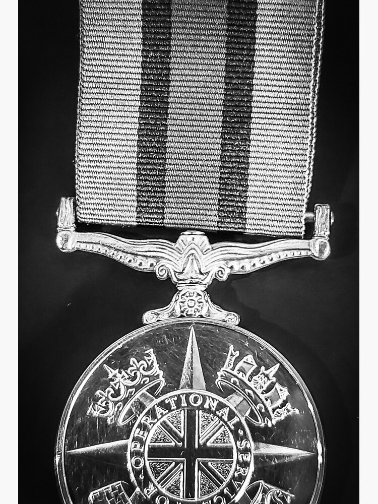 "Op Shader Medal UK B&W" Art Board Print for Sale by UKMilitaire ...