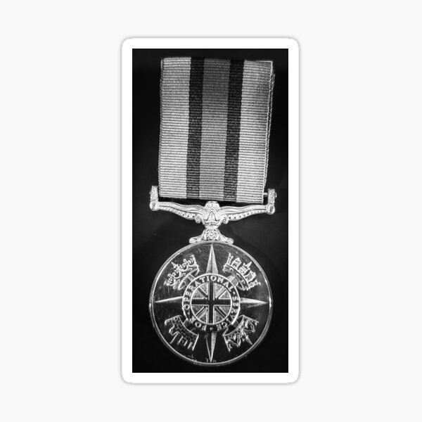 "Op Shader Medal UK B&W" Sticker for Sale by UKMilitaire | Redbubble