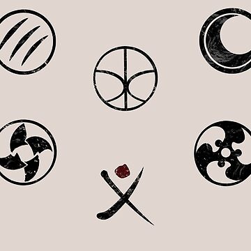 "Blue Eye Samurai Symbols" Sticker for Sale by MorvernDesigns | Redbubble