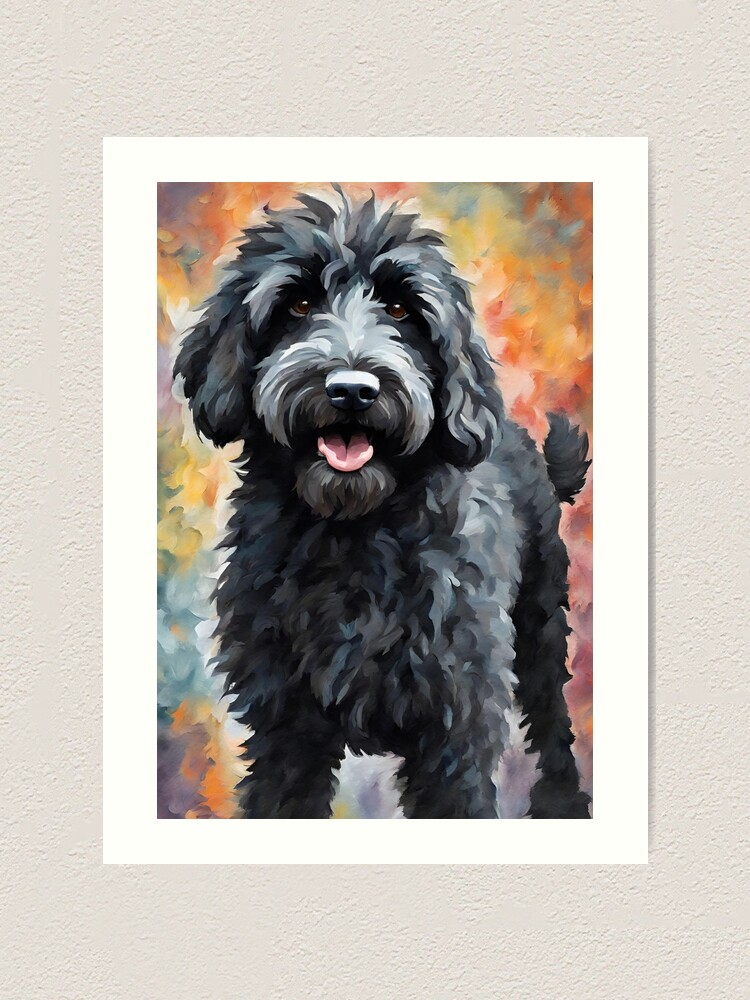 "Black Labradoodle Doodle Dog" Art Print for Sale by Moira Savage ...