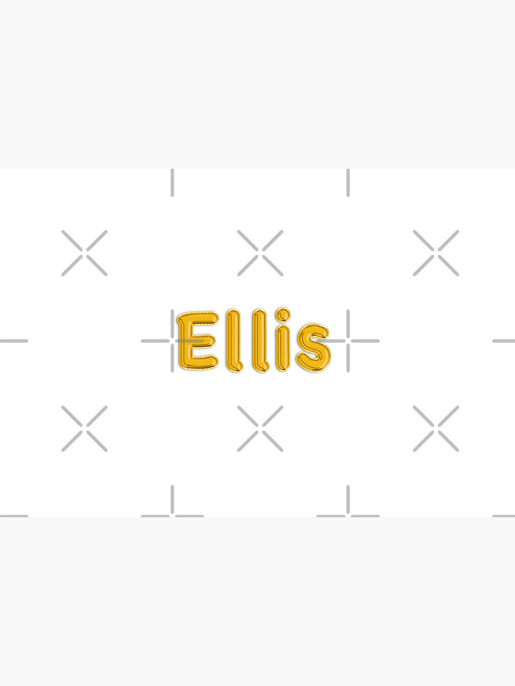 "Golden Balloon Foil Ellis Name Label" Art Board Print for Sale by ...