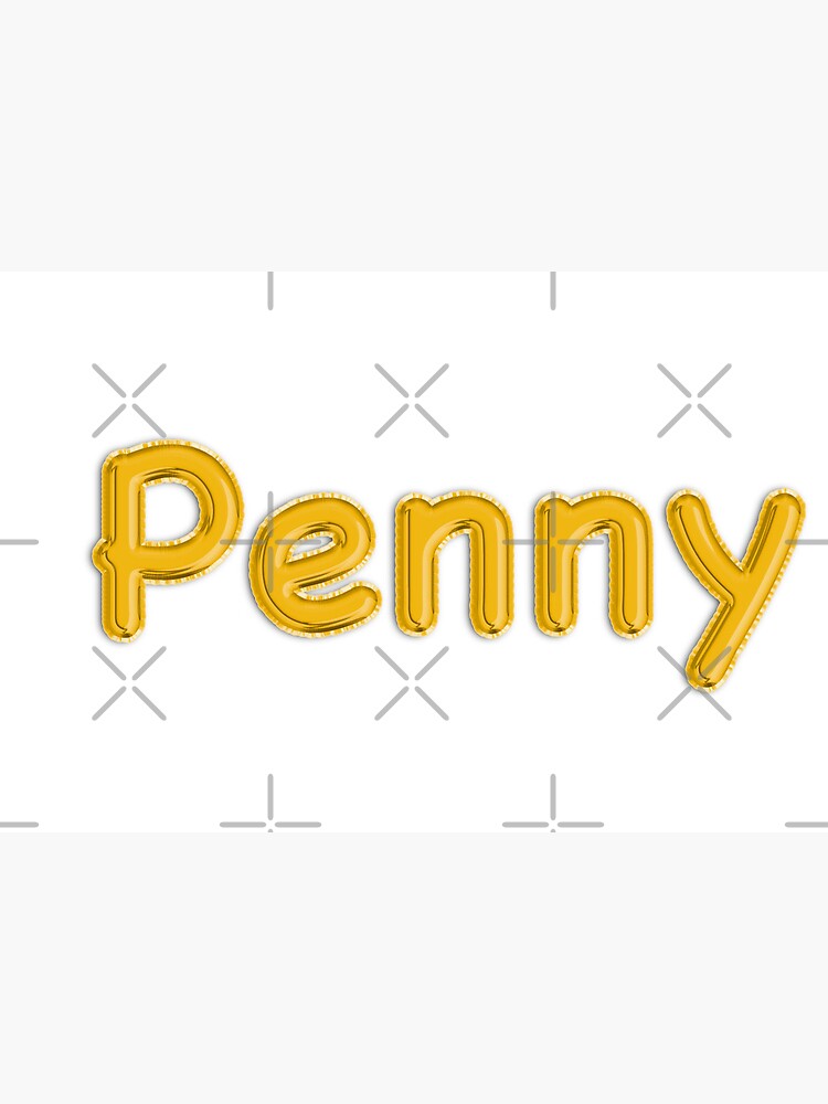 "Golden Balloon Foil Penny Name Label" Art Board Print for Sale by ...