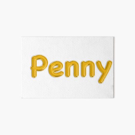 "Golden Balloon Foil Penny Name Label" Art Board Print for Sale by ...