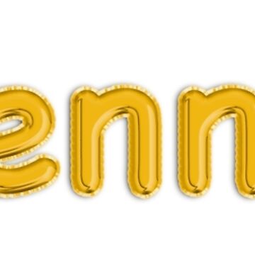 "Golden Balloon Foil Penny Name Label" Art Board Print for Sale by ...