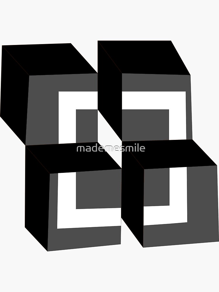 "Black Blocks" Sticker for Sale by mademesmile | Redbubble