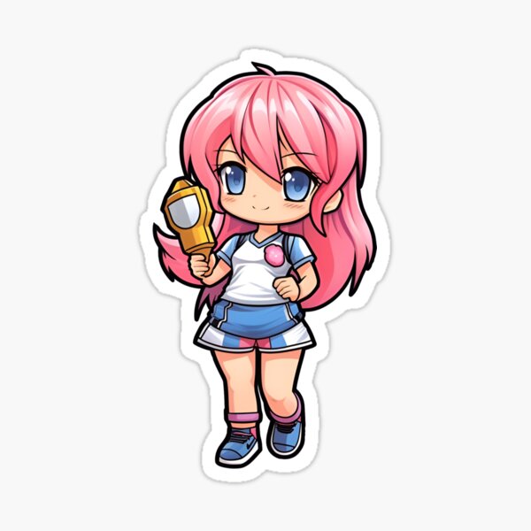 "Cute School Sports Winner Anime Girl " Sticker for Sale by Uryummypie ...