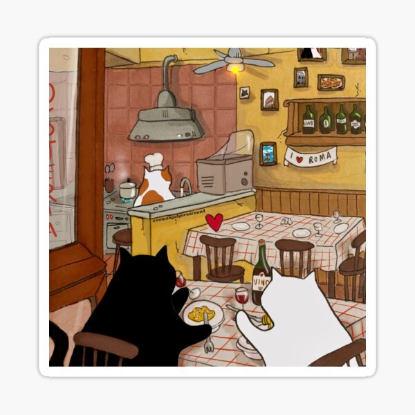 "Stanis at the Osteria " Sticker for Sale by romangal | Redbubble